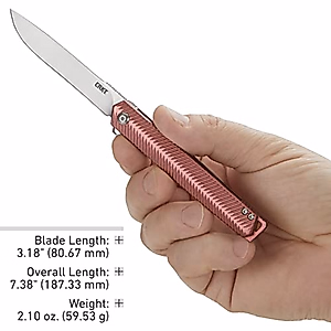 CRKT Stylus Everyday Carry, Plain Edge Blade, Liner Lock, Aluminum Handle, Pocket Clip K820BXP