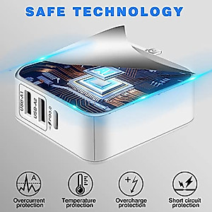 USB C Charger, 40W 3 Port USB C Charging Station, PD Fast Charger Multiport USB C Charger Block Power Adapter for iPhone 14 13 12 11 Max Mini, iPad, Pixel Samsung Galaxy, MacBook, Tablet and More