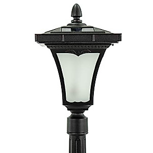 Sun-Ray 312069 Vittoria Solar Lamp Post, 52" Black