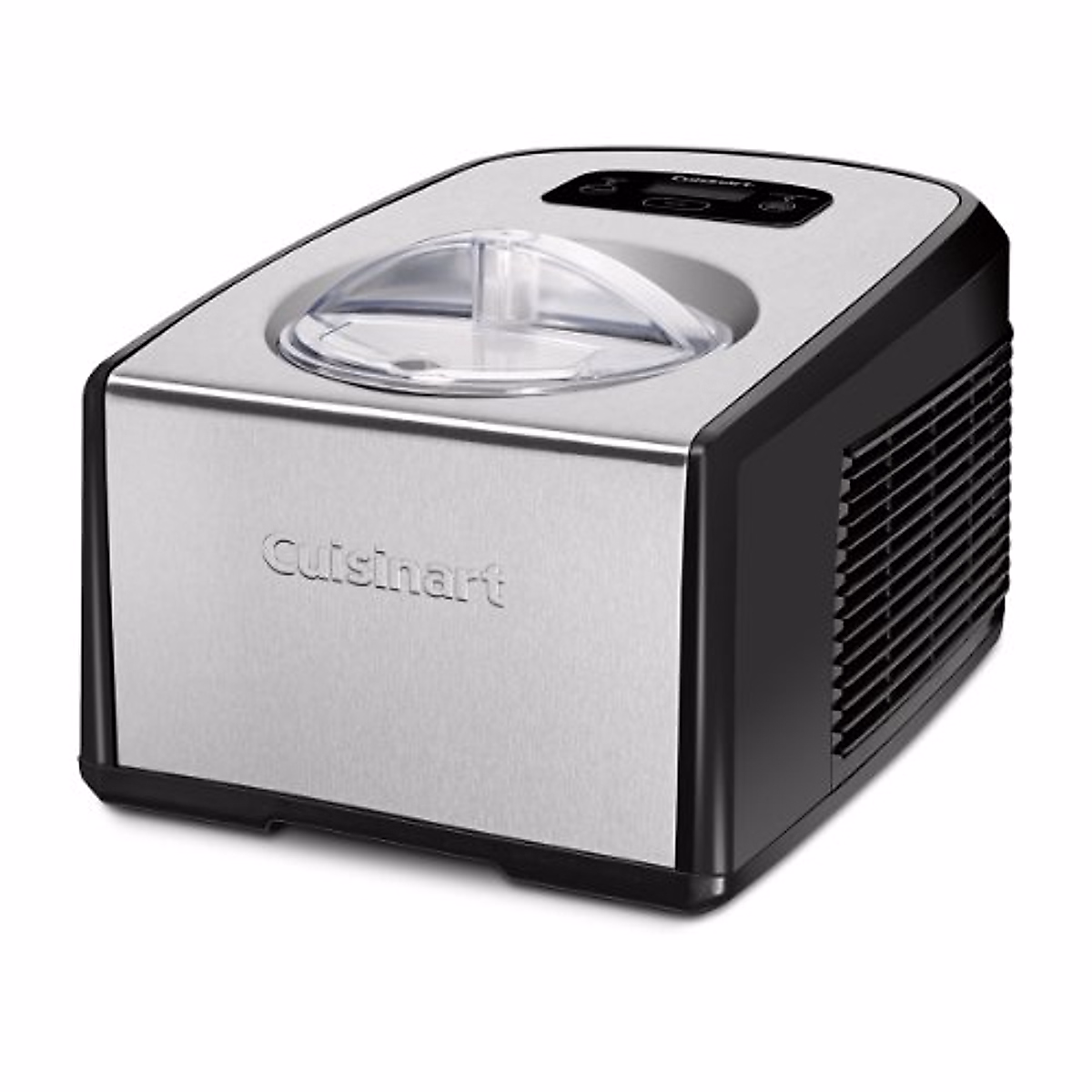 Cuisinart ICE-100 1.5-Quart Ice Cream and Gelato Maker, Fully Automatic with a Commercial Quality Compressor and 2-Paddles, 10-Minute Keep Cool Feature, Black and Stainless Steel