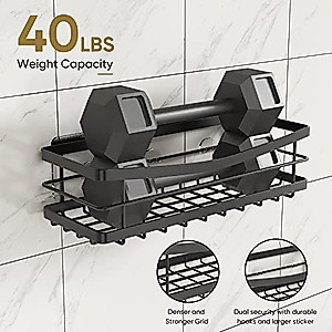 FRWUYU Shower Caddy,adhesive shower shelves Bathroom Shower Organizer Large capacity,[4-Pack],Shower Shelf for Inside Shower Rack,bathroom shower shelves,Matte Black