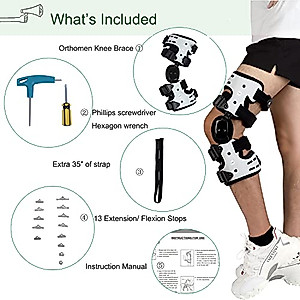 Orthomen OA Unloader Knee Brace - Support for Arthritis Pain, Osteoarthritis, Cartilage Defect Repair, Avascular Necrosis, Bone on Bone Knee Joint Pain and Degeneration (Medial/Inside - Right)