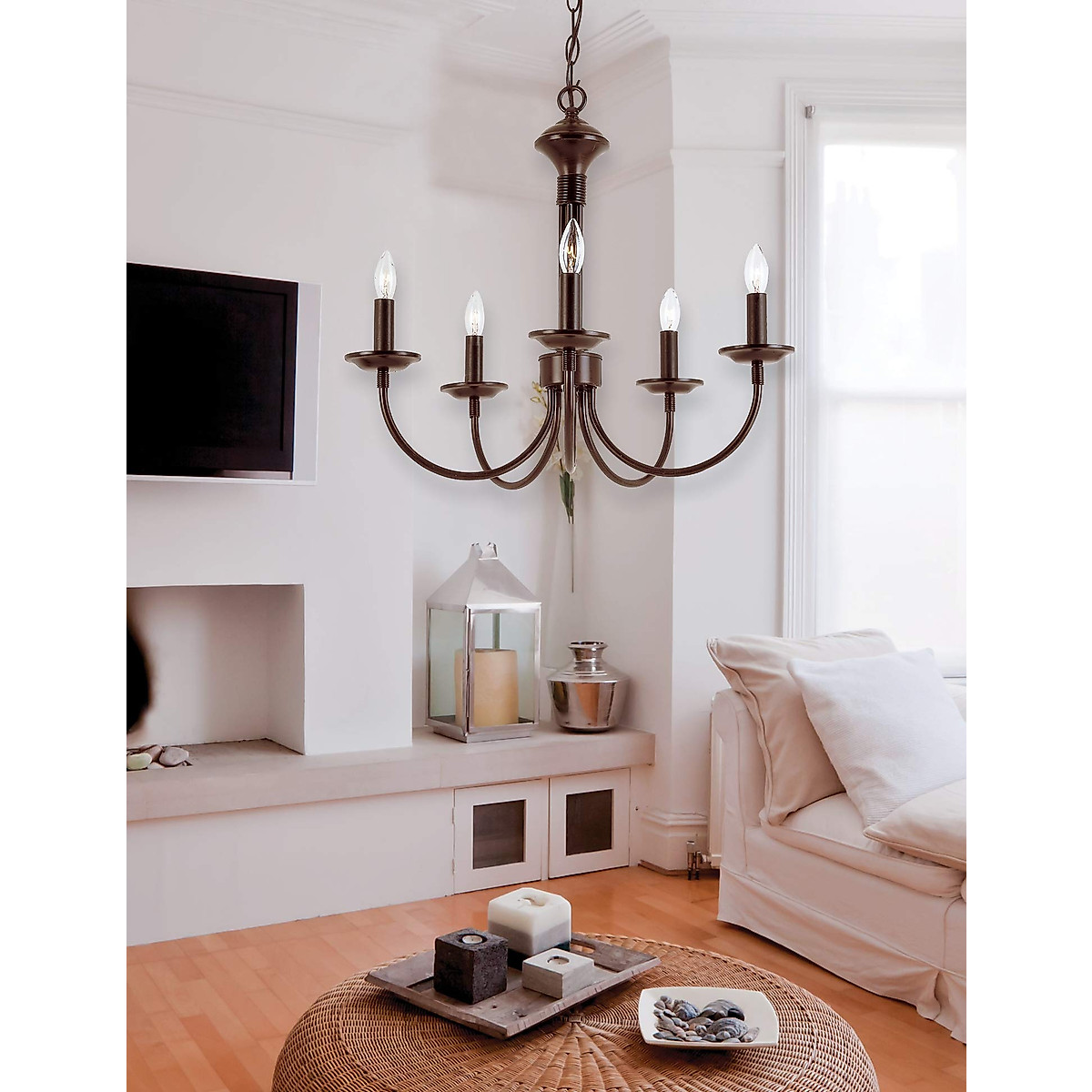 Bel Air Lighting TG9015 ROB Traditional Five Chandelier Outdoor-Post-Lights, Bronze/Dark