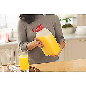 Rubbermaid 071691309215 1776349 2 Quart Servin' Saver Bottle, 1-Pack, Red, Plastic