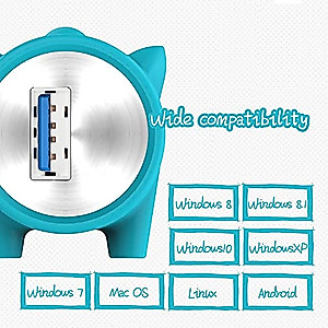 SJYDQ 4 in 1 Cute Pet-Shape HUB for MAC Notebook Aluminum Alloy Silicone 100cm Detached Data Cable (Color : Pink)