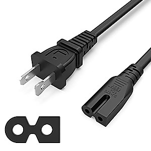 2 Prong Polarized AC Power Cord Cable Fit for Brother Singer Sewing Machine