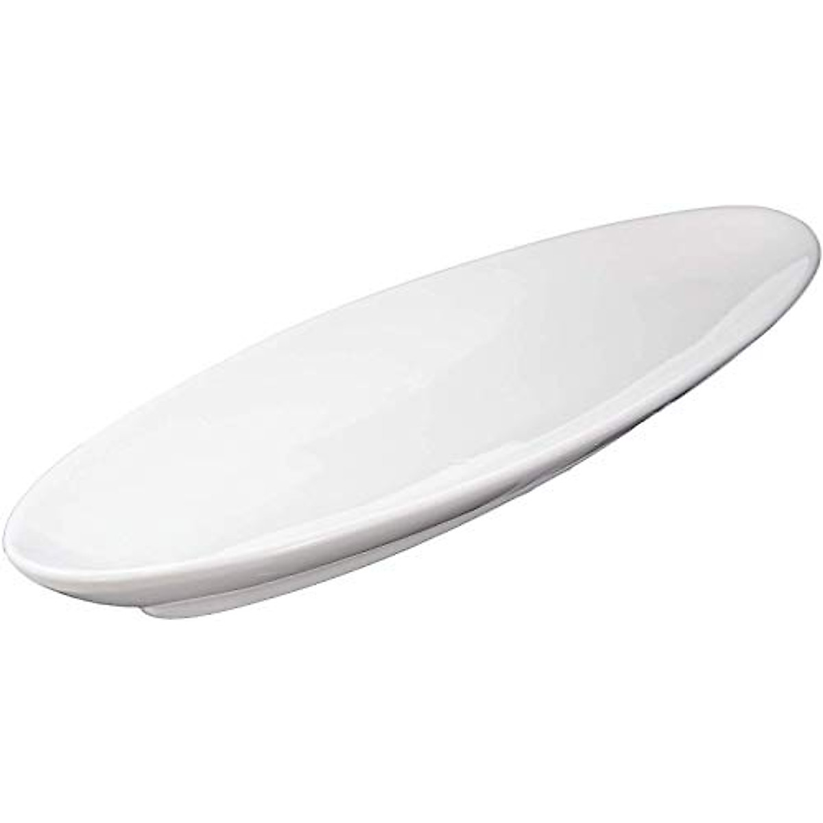 Ebros Kitchen Dining Modern Contemporary Sleek Design Natural White Porcelain Oval Plates Serving Platters Restaurant Supply Dishwasher And Microwave Safe Serveware (2, 16"Long)
