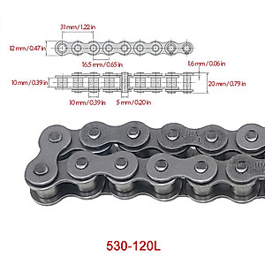 YC Yier 44" Go Kart Rear Live Axle Kit, Complete Go Kart Rear Rebuild Kit,Brake Assembly 530 Chain Sprocket Pillow Block Quad Buggy Golf Cart ATV DIY Parts