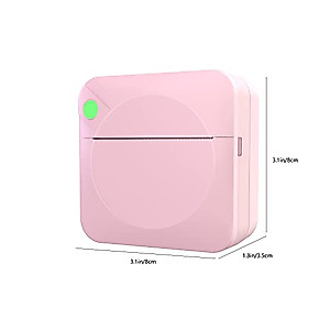 Ink-Less, Smooth & Fast Printing Mini Pocket Photo Printe-r—Portable Thermal Printe-r Bluetooth Label Memo Receipt Instant Sticker Printe-r Small Smartphone Printe-r for Phone
