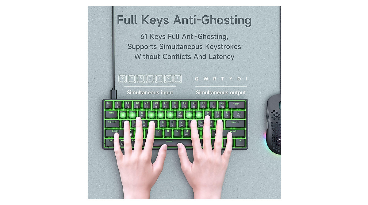 DIERYA DK61SE 60% Mechanical Gaming Keyboard - Compact & Quiet