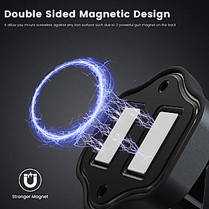DINGDOON Double-Sided Gun Magnet Mount, Nondestructive Installation Magnetic Handgun Holster in Vehicle, Car, Cashier, Safe, Tactical Pistol Holder for Concealment Compatible with Revolver