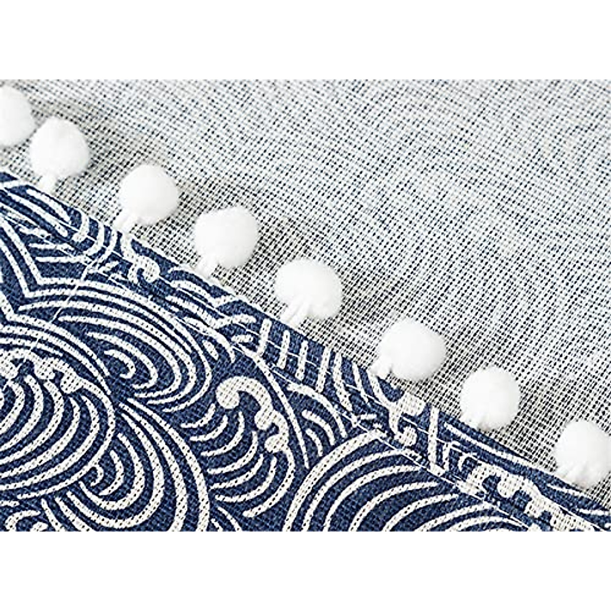 Ammsochy Microwave Oven Cover Dust Oil Proof Cloth with Storage Pockets Cotton Linen Kitchen Toaster Appliance Protector (Cube Scales)