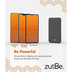 zutBe PowerTrip 10000mAh Portable Charger with 1 USB-C 2 USB-A Ports and 18W of Power Delivery PD Charge Any iPhone 14/13/12/11/ Samsung Galaxy iPad Pixel Switch and More (Wall Charger Not Included)