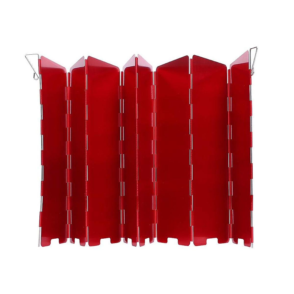 Camping Stove Windscreen - 8 Plates Lightweight Folding Outdoor Windshield for Camping Backpacking(Red) Outdoor Catering