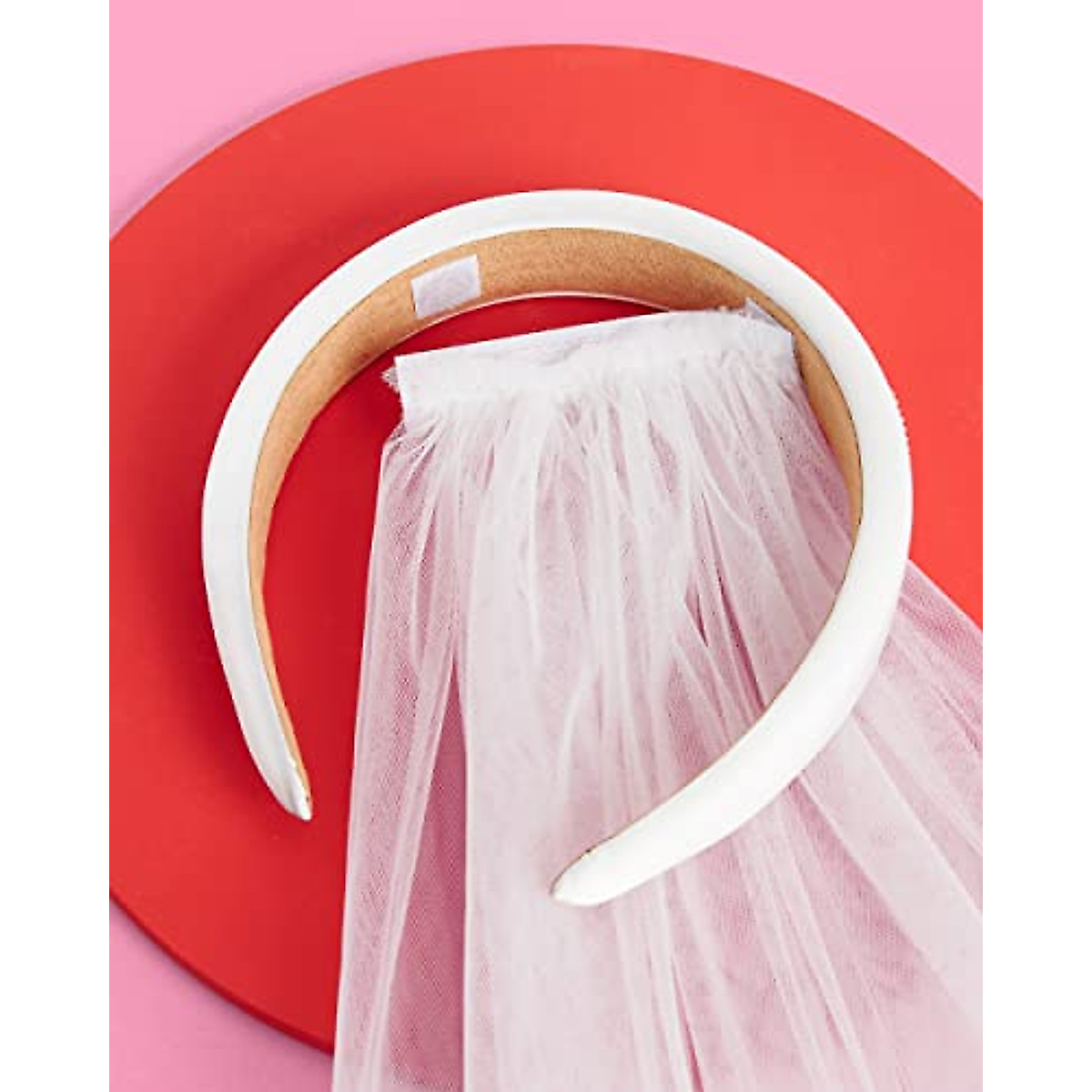 xo, Fetti Bachelorette Party Decorations Rhinestone Headband with Detachable Veil | White Headpiece Bridal Shower Gift, Bridesmaid Favors