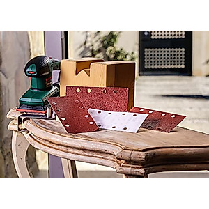 Bosch Home and Garden 2607017108 Sanding Sheet-Set for Orbital Sanders, Red, 93 x 230 mm