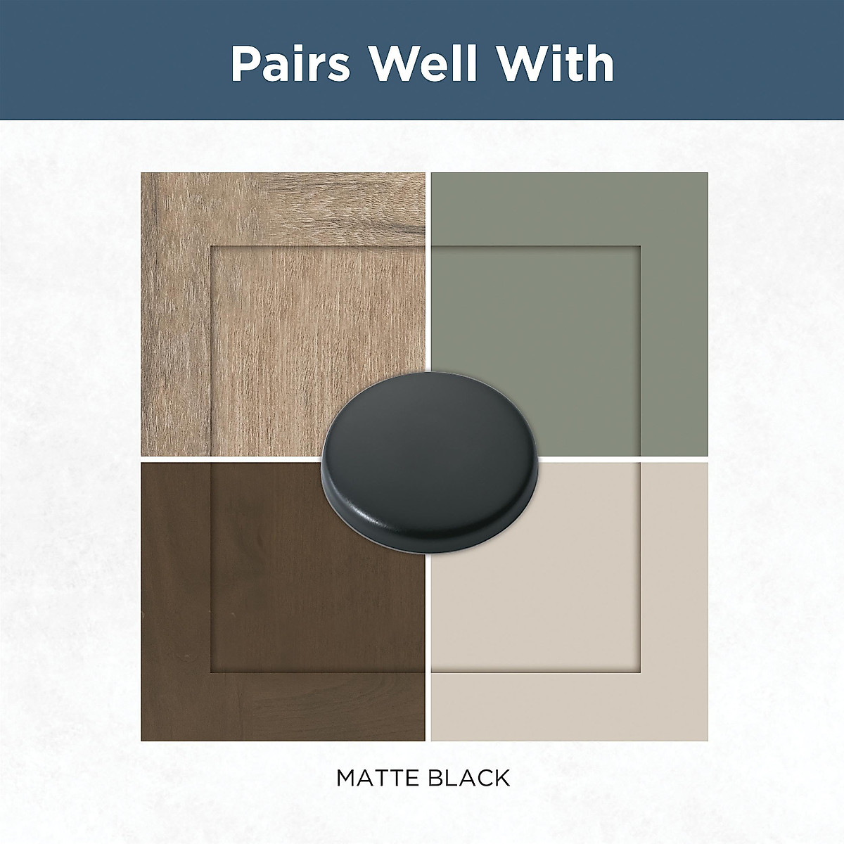 Franklin Brass Parow Cabinet Knob, Matte Black, 1-1/8 in (29mm) Dresser Drawer Pull, 10 Pack, P29542Z-FB-B