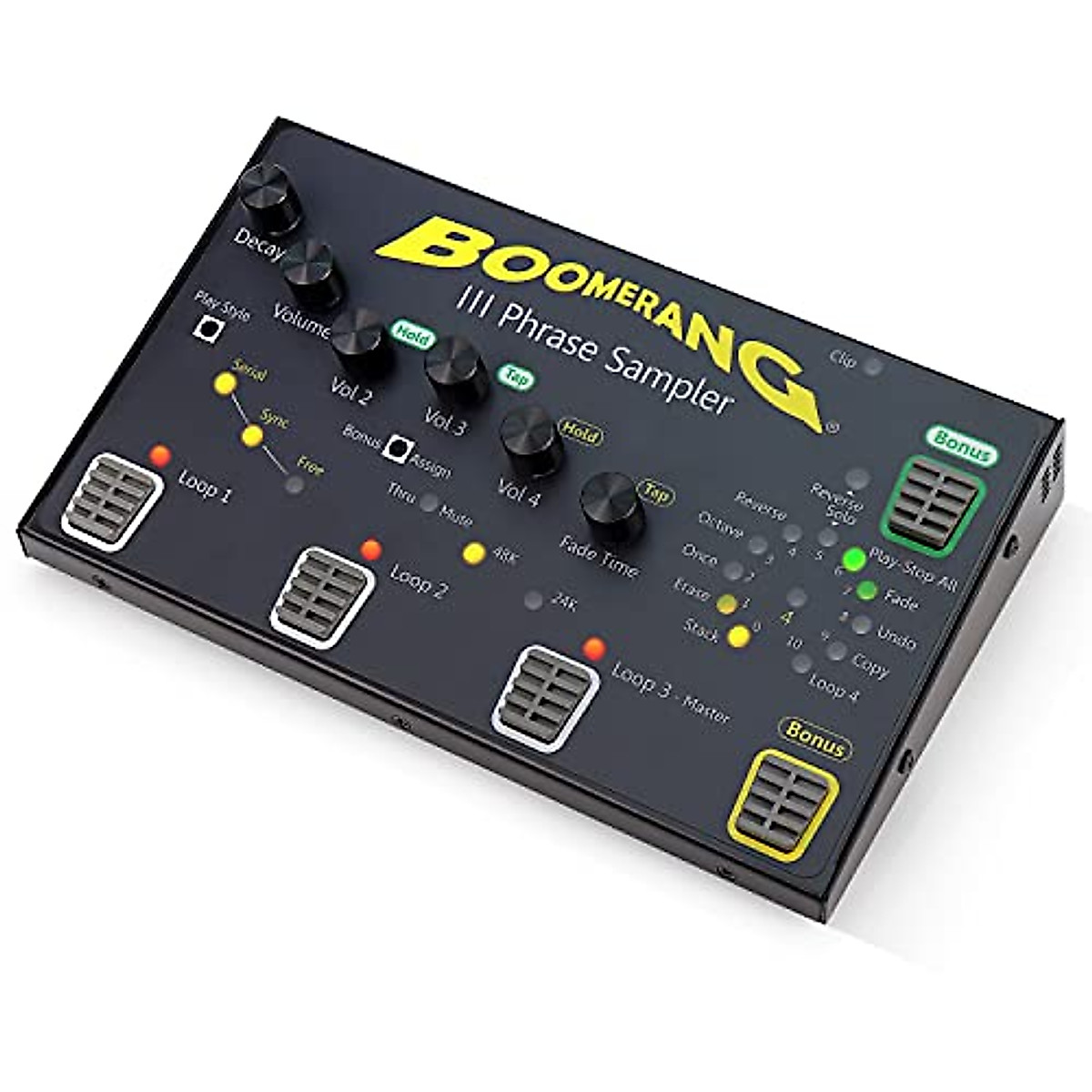 Guitar Looper Pedal BOOMERANG III OPEN BOX - Run 4 Separate Loops - Multi Effects Loop Pedal Station - Electric Guitar, Bass, Keyboard, DJ - Fits Small Guitar Pedal Board - Pro Loop Machine