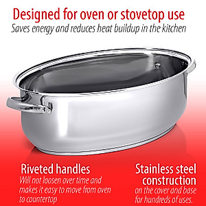 Precise Heat KTROAST3 Roaster, 20 inches, Stainless Steel