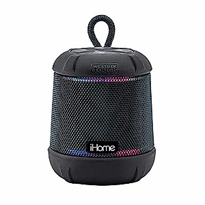 iHome iBT155 Bluetooth Speaker Weather Tough Color Changing Floating Waterproof Portable Wireless Speaker with Built-in Passive Subwoofer