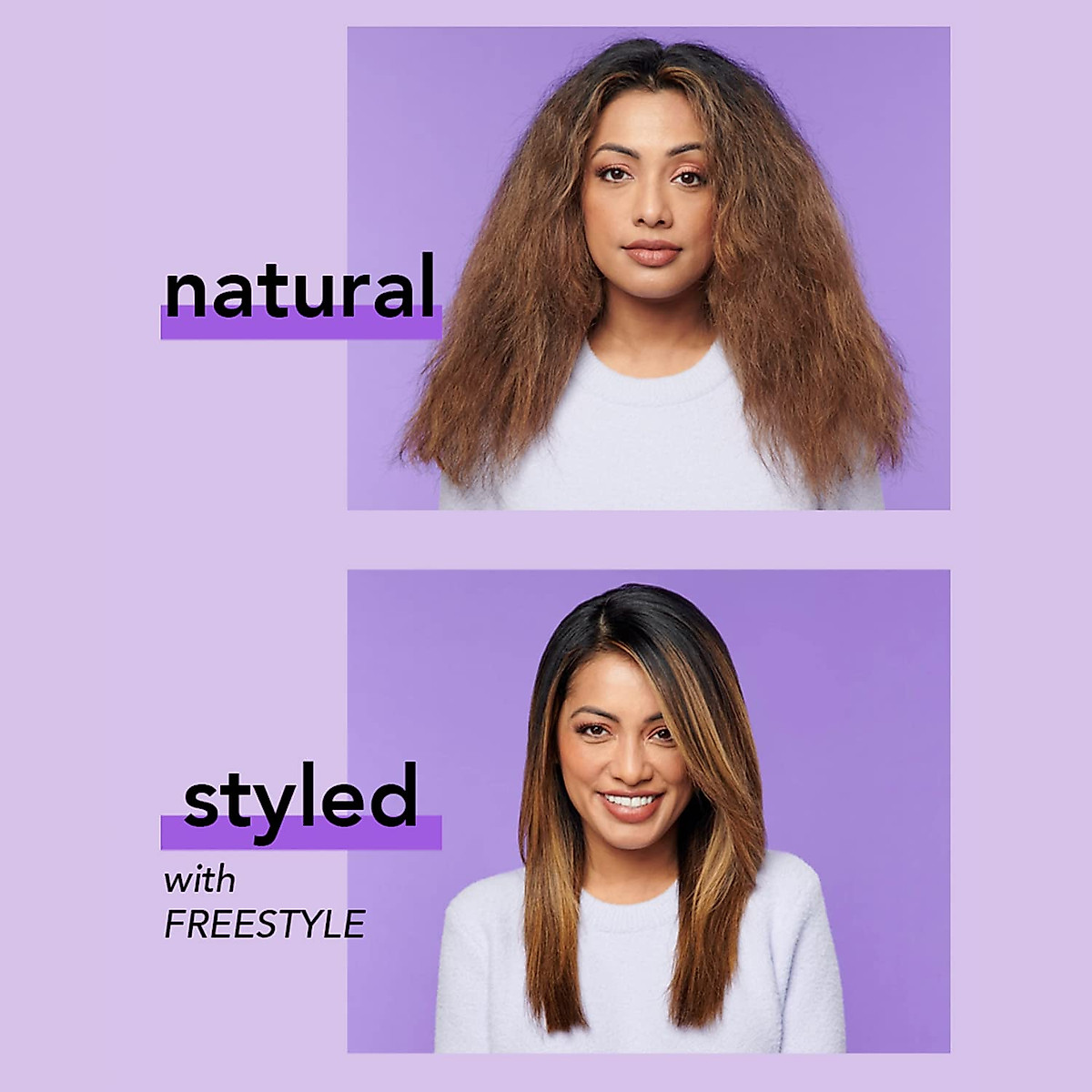 InStyler Freestyle 1” Ionic Ceramic Styler Round Hair Brush - Straighten, Wave or Curl Hair with Ionic Tip Barrel & Ceramic Heated Bristles - Helps Reduce Frizz for Easy Styling