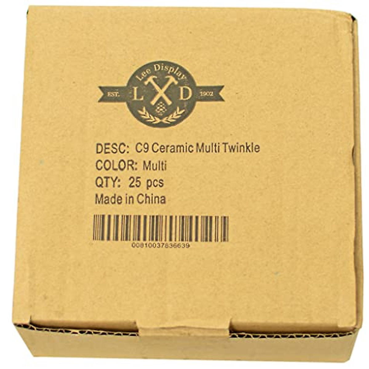 Multi-Color Christmas Lights Solid Color Ceramic Flashing Twinkle Bulbs C9 E17 Indoor Outdoor