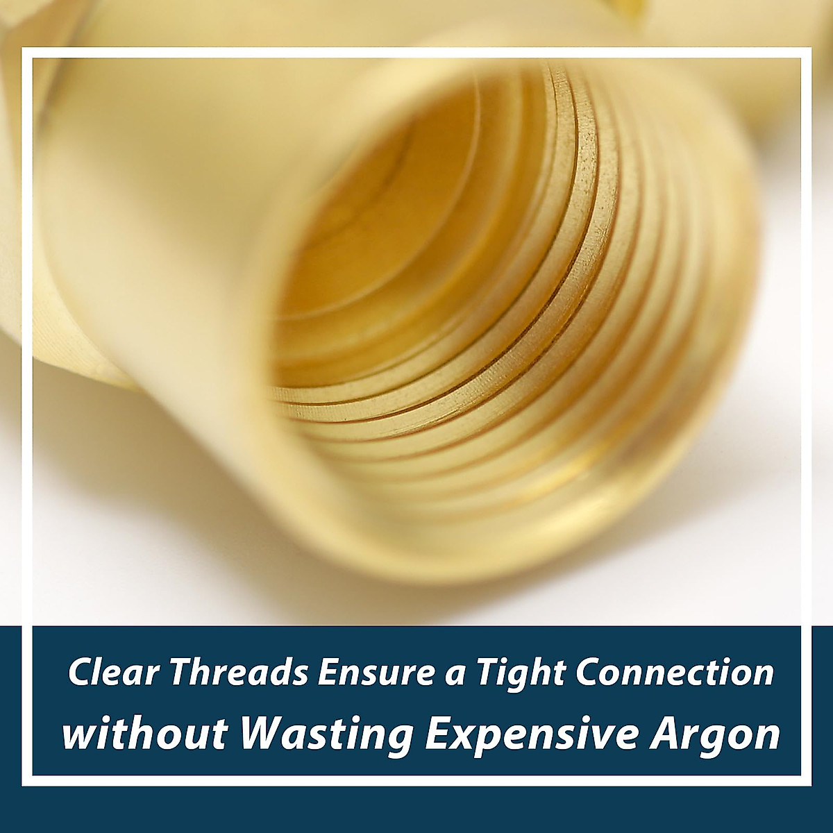 AW-407, CGA 032 Nut/NIP - 032 Body 90 Deg Elbow Argon Inert Gas Adaptor Compatible with Everlast TIG MIG Welder