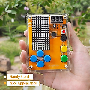 DIY Solder Project Game Kit with 5 Retro Classic Games for Electronic Soldering Practice and Learning, Comfortable Acrylic Case and Handheld Size, Ideal Gift for Family and Friends by VOGURTIME