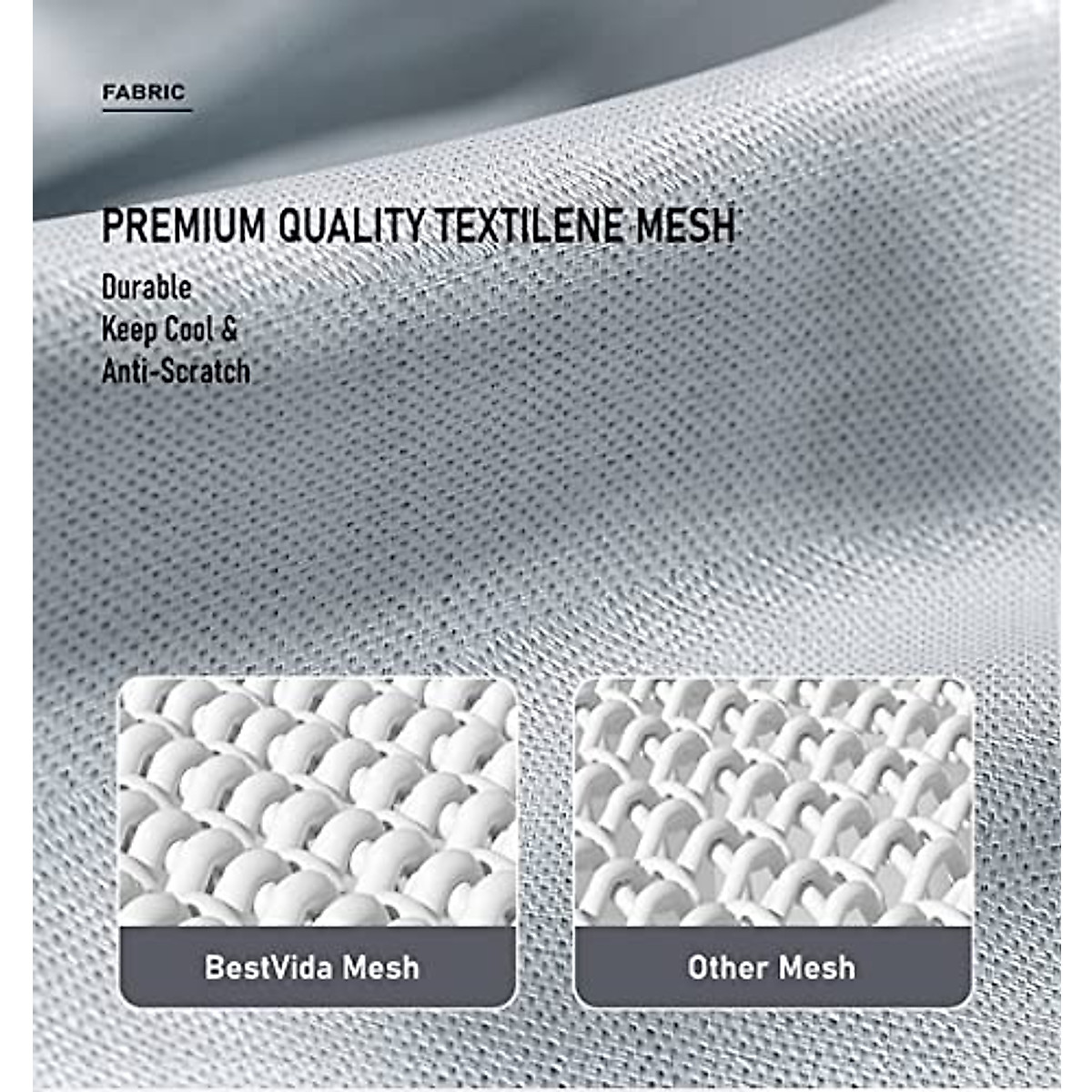 BestVida Elevated Dog Bed (Large, Grey)