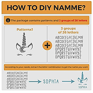 YOKIKI Princess Name with Castle Design for Girls Bedroom Princess Room Decoration Home Decor Personalized Name Wall Decals, Gold-3067-1