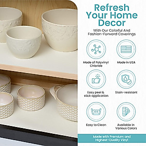 Con-Tact Brand - 20F-C9A952-06 -C9A952 Creative Covering Self-Adhesive Vinyl Drawer and Shelf Liner, 18'' x 20', White