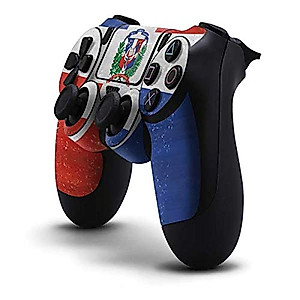 Skinit Decal Gaming Skin for PS4 Controller - Officially Licensed Originally Designed Dominican Republic Flag Faded Design