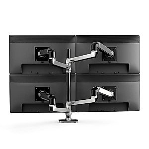Ergotron – LX Quad Monitor Arm, VESA Desk Mount – for 4 Monitors Up to 40 Inches, 7 to 11 lbs Each – Polished Aluminum