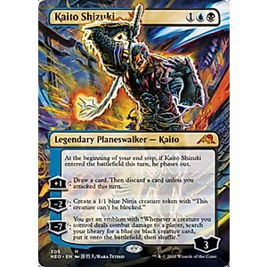 Magic: the Gathering - Kaito Shizuki (305) - Borderless - Kamigawa: Neon Dynasty