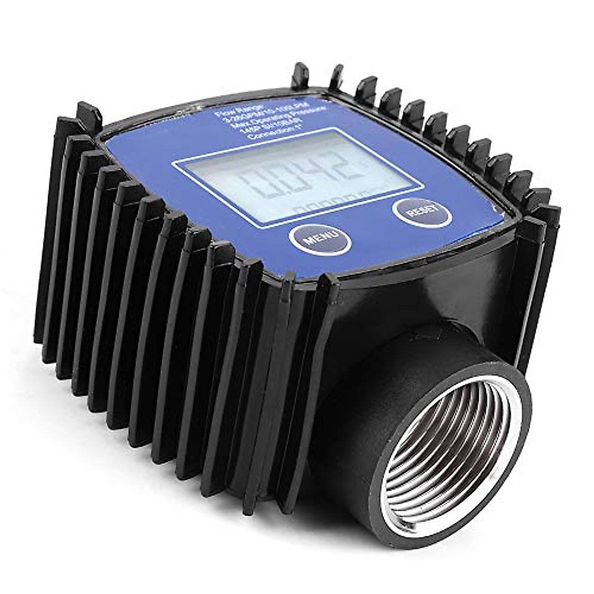 Oumefar 1" Turbine Flowmeter Inline Flow Sensor Meter Pipeline Water Flow Gauge Male Thread Plastic Flow Measurement Tools
