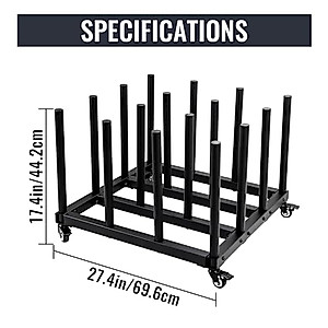16 Roll Heavy Duty Vinyl Cart Mobile Rack Media Roll Cart, 1200LBS Vinyl Organizer Round Core Vinyl Rolling, Vinyl Rack for Blueprint,Photography Paper Rolls Organize Mobile Storage