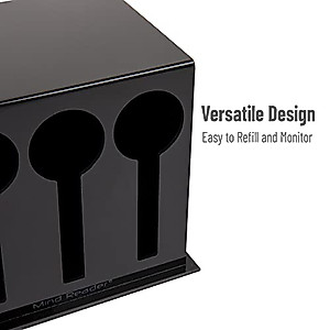 Mind Reader Foundation Collection, 3-Compartment Utensil Dispenser, 24pc. Capacity per Compartment, Cutlery Storage, Countertop Organizer, Kitchen and Breakroom, Black