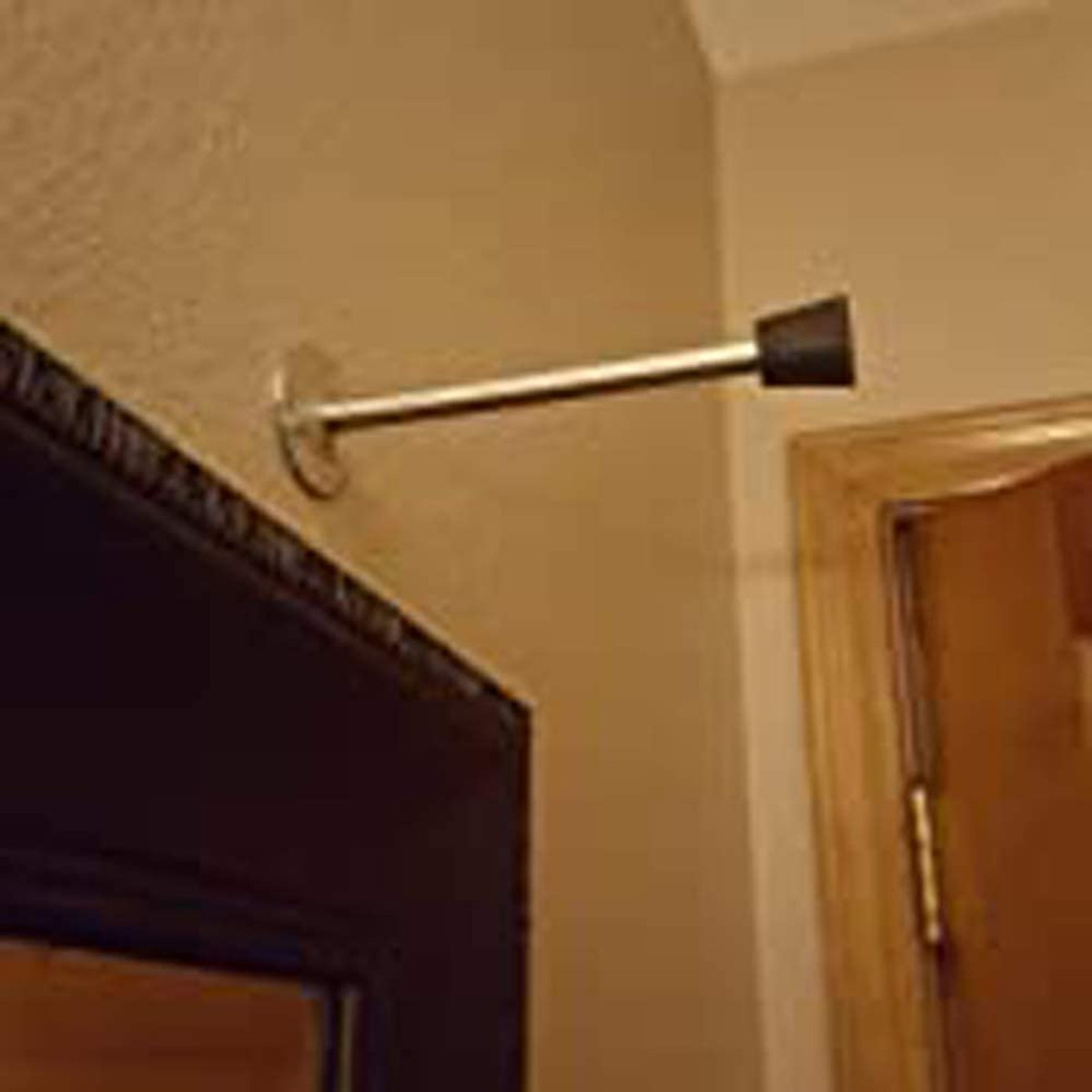 AnRui Door Stop Wall Mount 4.5Inch Door Stopper 201 Stainless Steel Doorstop Protective Door and Wall Rubber Tip Design Mute