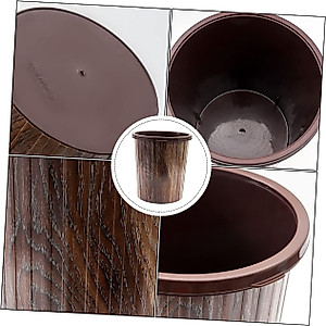 NALsa 1pc Retro Trash Can Trash Can Small Trash Can Office Trash Can Plastic Trash Can Mini Trash Can Bathroom Waste Storage Trash Can Household Trash Can