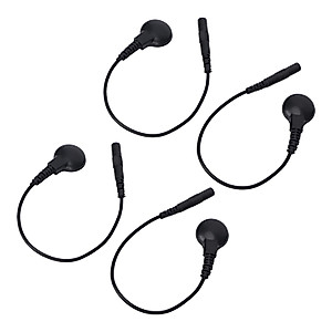 20PCS Electrode Wire - Button Type Short Copper Foil Wire - Electrode Wire Adapter for TENS Machine 5.9in Length