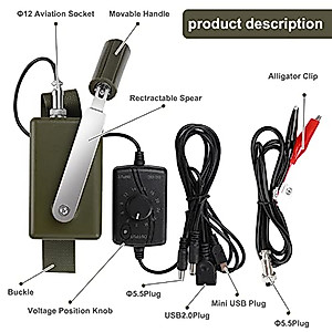 Hand Crank Generator 30W 0-28V Portable Hand Crank DC Charger with USB Plug Multifunction Manual Crank Generator for Outdoor Mobile Phone Computer Charging