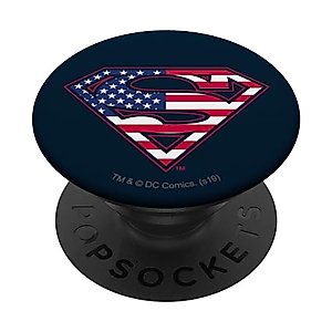Superman USA American Flag Shield Logo PopSockets Standard PopGrip
