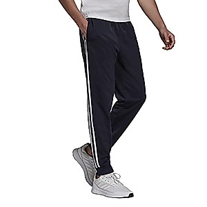 adidas Men's Essentials Warm-Up Slim Tapered 3-Stripes Tracksuit Bottoms, Legend Ink/White, Large