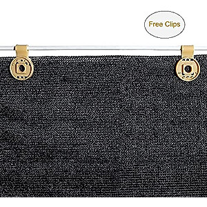 Shatex 90% 8x12ft Sun Shade Fabric for Pergola Cover Porch Vertical Screen, Black