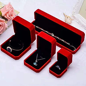 FAYADA Velvet Bangle Gift Box Red Bracelet Box Display Jewelry Box Jewelry Storage Case for Wedding, Proposal, Birthday and Anniversary