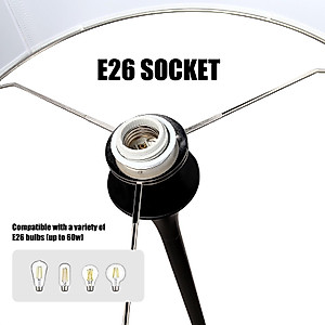 Floor Lamp Living Room 18 Inch Large Size Lampshade Modern Floor Lamp,Foot Switch Floor Lamp Easy to Assemble Standing Lamp, Suitable for Bedrooms, Study Rooms, Offices, Children's Rooms