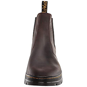 Dr. Martens Unisex Embury Chelsea Boot, Dark Brown Crazy Horse, 10 Women/9 Men