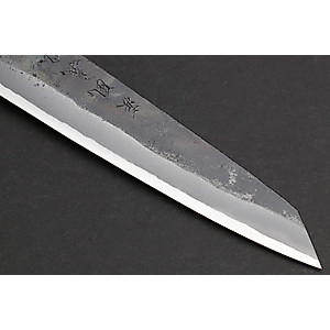 Yoshihiro Aogami Super Blue High Carbon Kurouchi Petty Kiritsuke Utility Knife (6'' (150mm) & Saya)