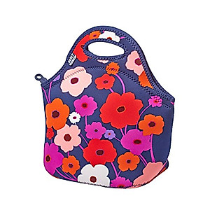 BUILT Gourmet To Go Soft Neoprene Lunch Tote Bag - Lightweight, Insulated and Reusable Lush Flower 5159629