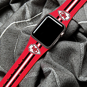 Game Time Kansas City Chiefs HD Combo Package Compatible with Apple Watch and AirPods Gen 1&2 (38/40/41mm Long)